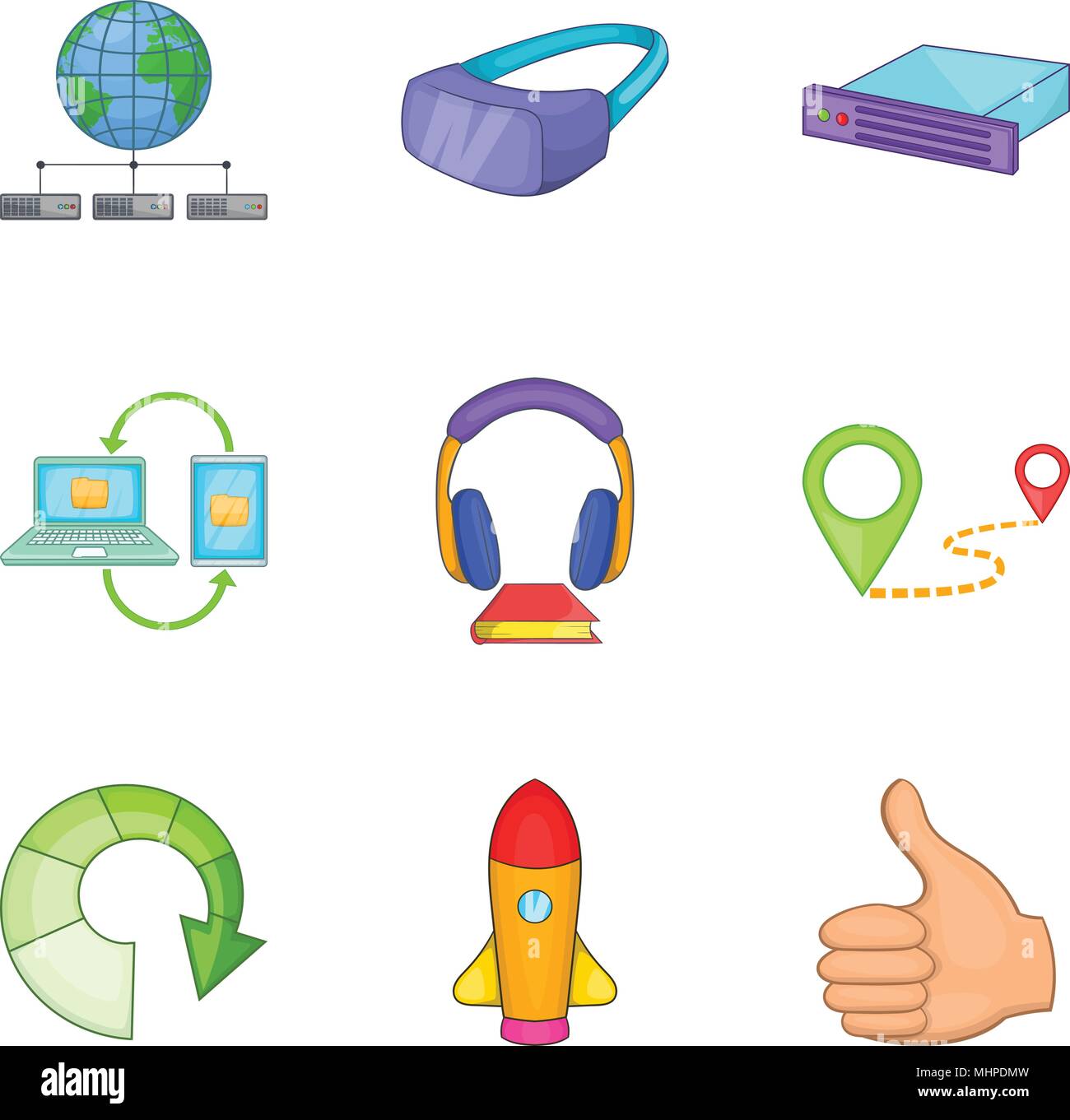 Era icons set, cartoon style Stock Vector Image & Art - Alamy