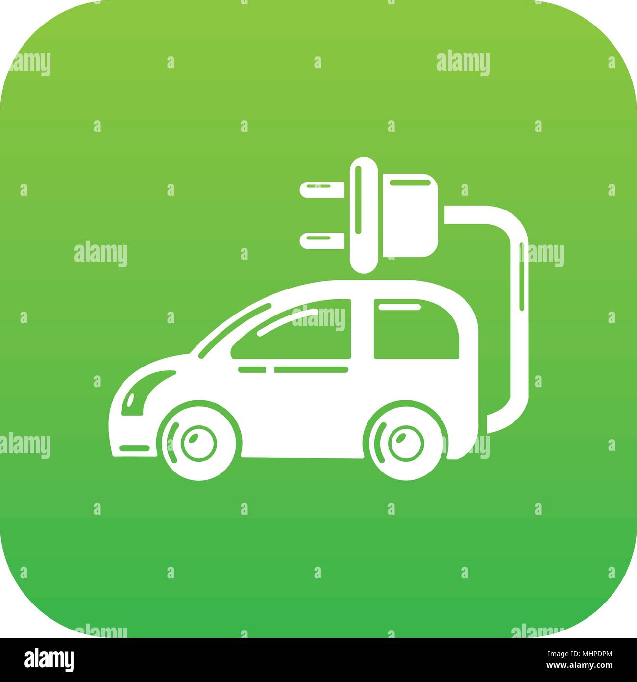 Electric car icon green vector Stock Vector Image & Art - Alamy