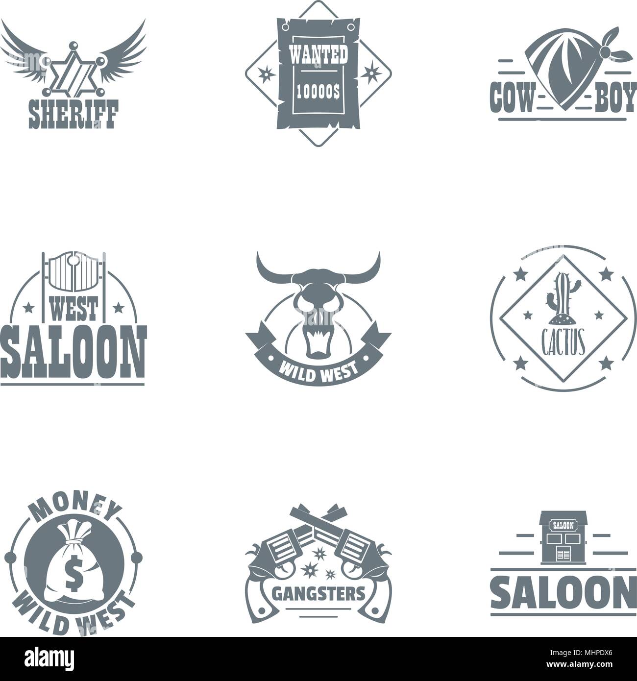 Salon logo set, simple style Stock Vector Image & Art - Alamy