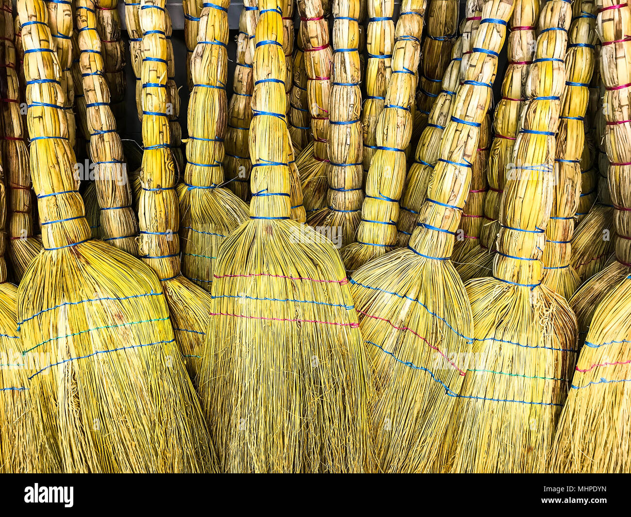 Natural home broom for sweeping, cleaning. Studio Photo Stock Photo - Alamy