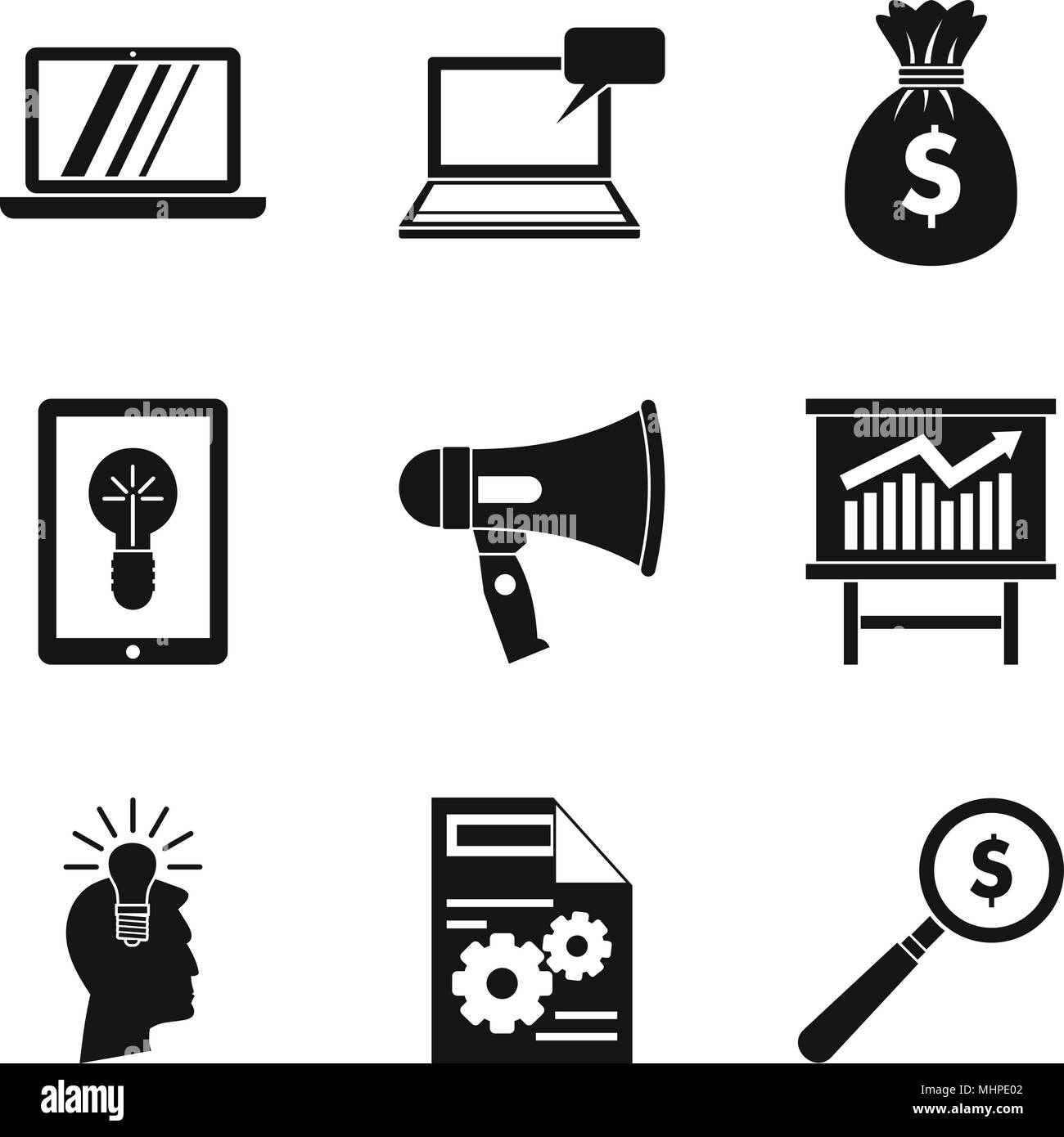 Mobile use icons set, simple style Stock Vector Image & Art - Alamy