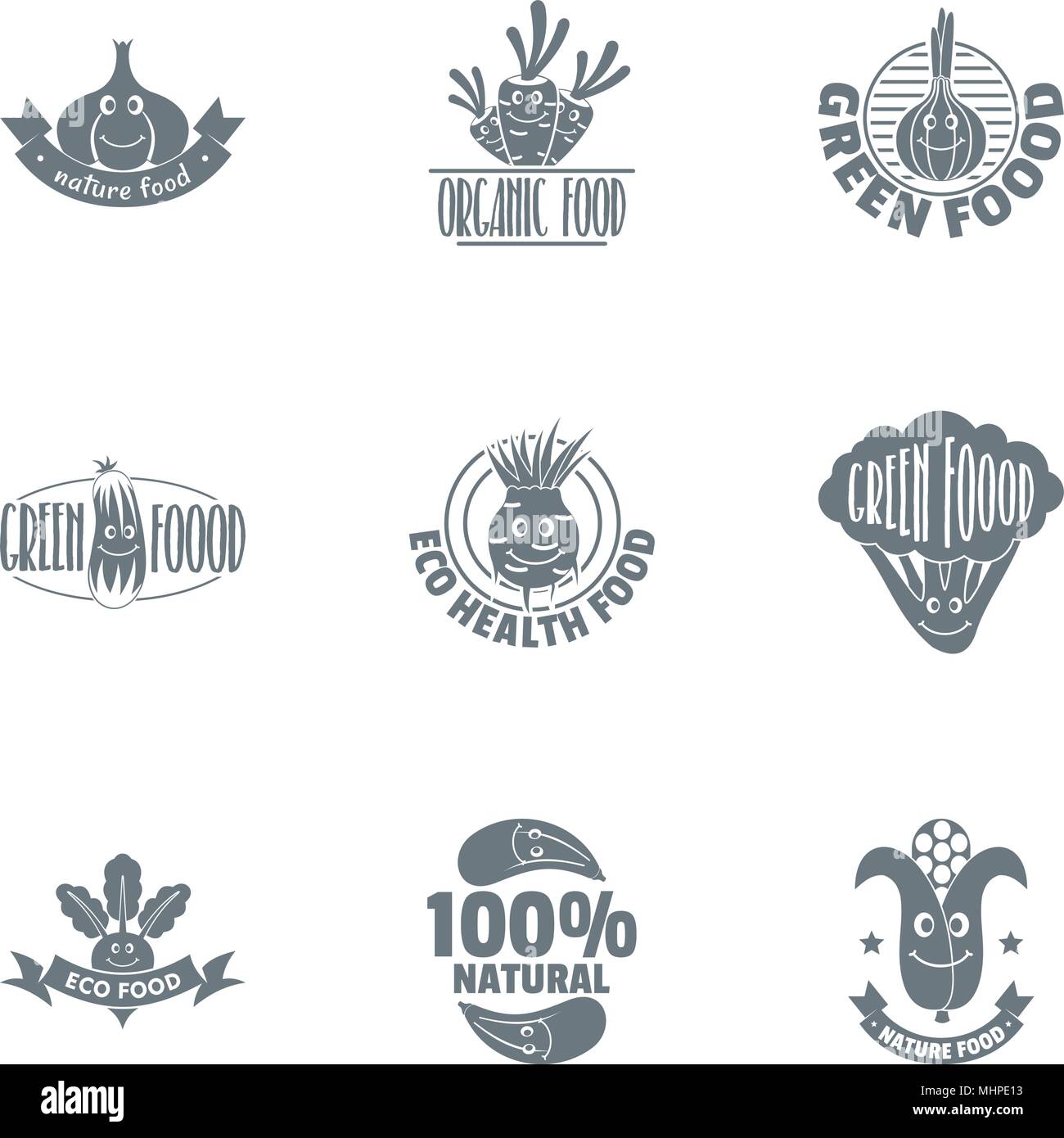 Natural logo set, simple style Stock Vector Image & Art - Alamy