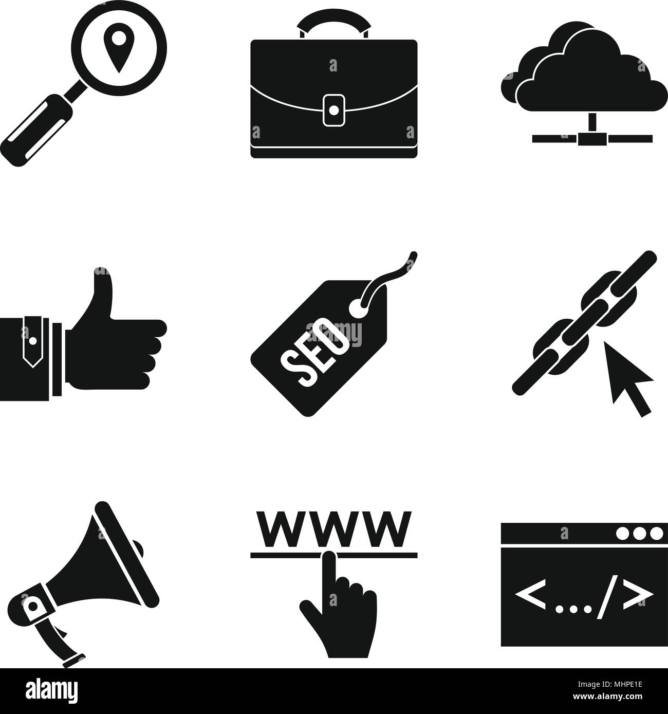 Mobile usage icons set, simple style Stock Vector Image & Art - Alamy