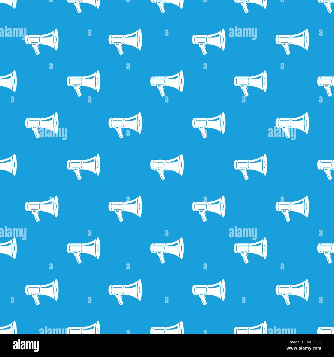 Megaphone pattern vector seamless blue Stock Vector Image & Art - Alamy
