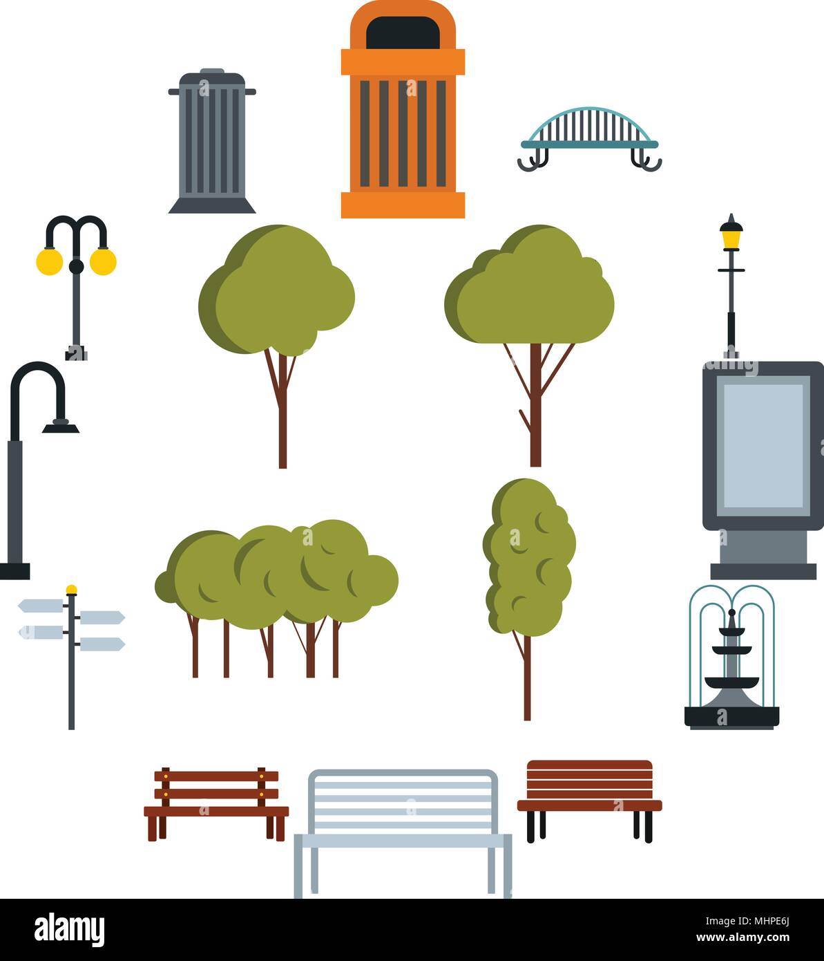Park icons set, flat style Stock Vector Image & Art - Alamy