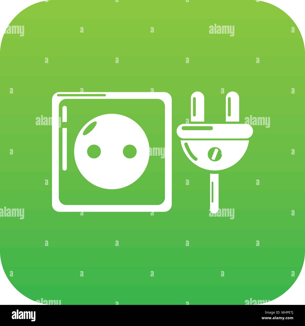 Electric outlet icon green vector Stock Vector Image & Art - Alamy