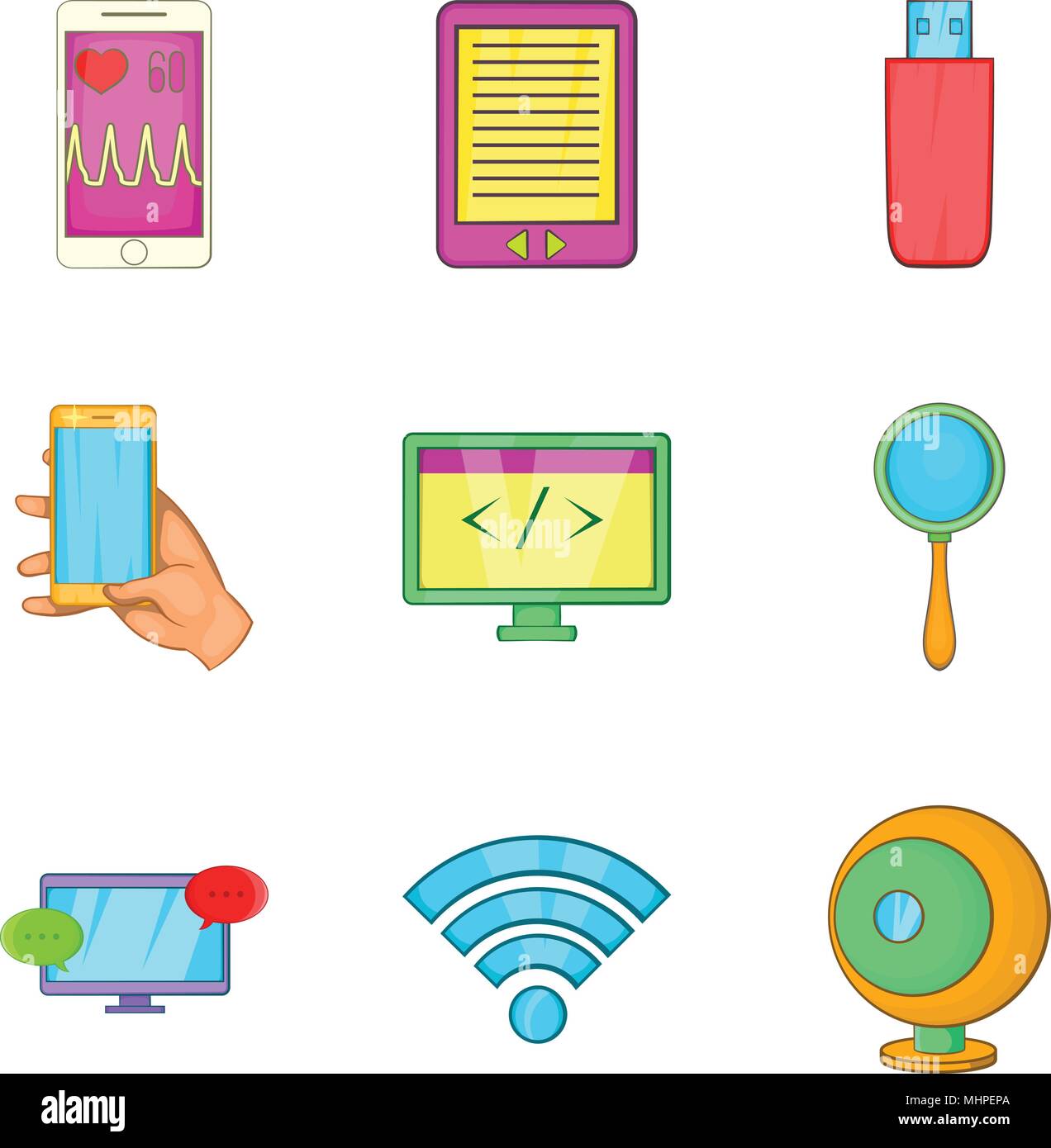 Present life icons set, cartoon style Stock Vector Image & Art - Alamy