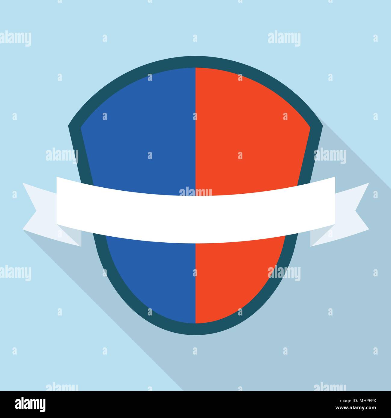 Colored shield icon, flat style Stock Vector Image & Art - Alamy