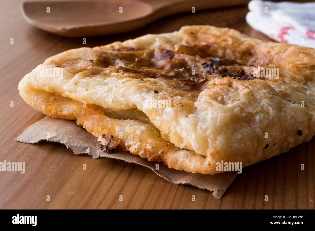 Turkish Puff Pastry Borek Talas Boregi made with Millefeuille. Bakery ...