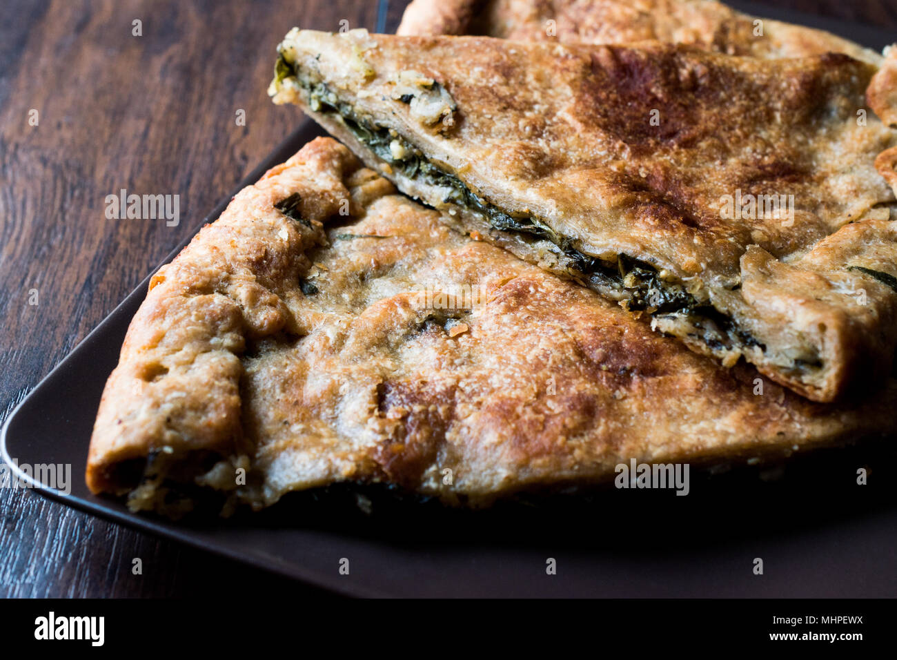 Turkish Borek with Spinach and Cheese. Traditional Food Stock Photo - Alamy