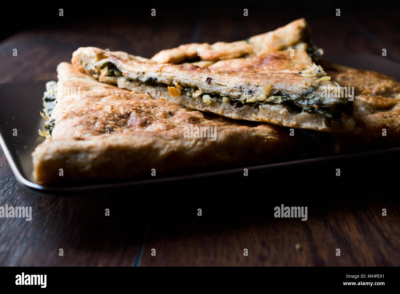Turkish Borek with Spinach and Cheese. Traditional Food Stock Photo - Alamy