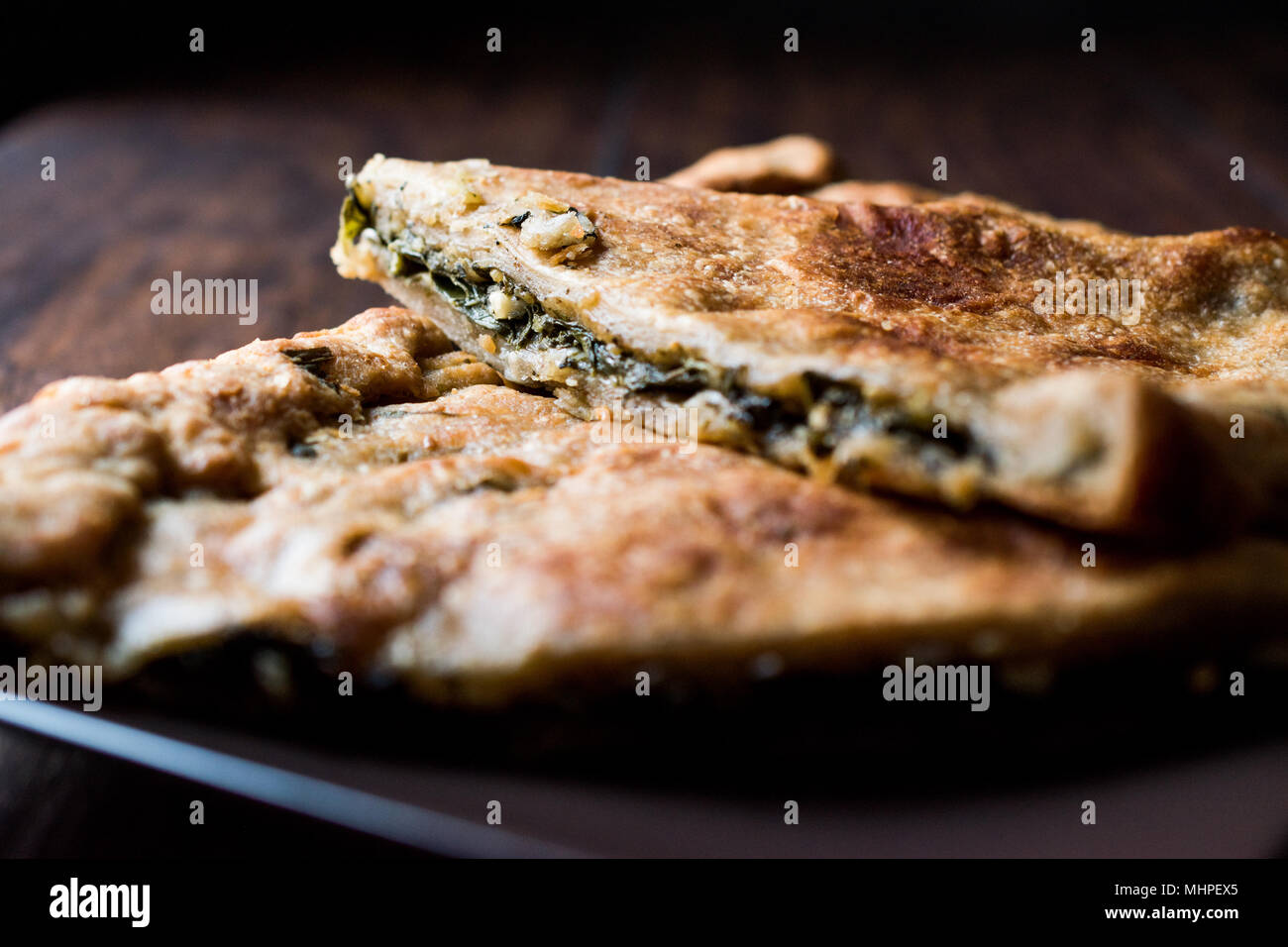 Turkish Borek with Spinach and Cheese. Traditional Food Stock Photo - Alamy