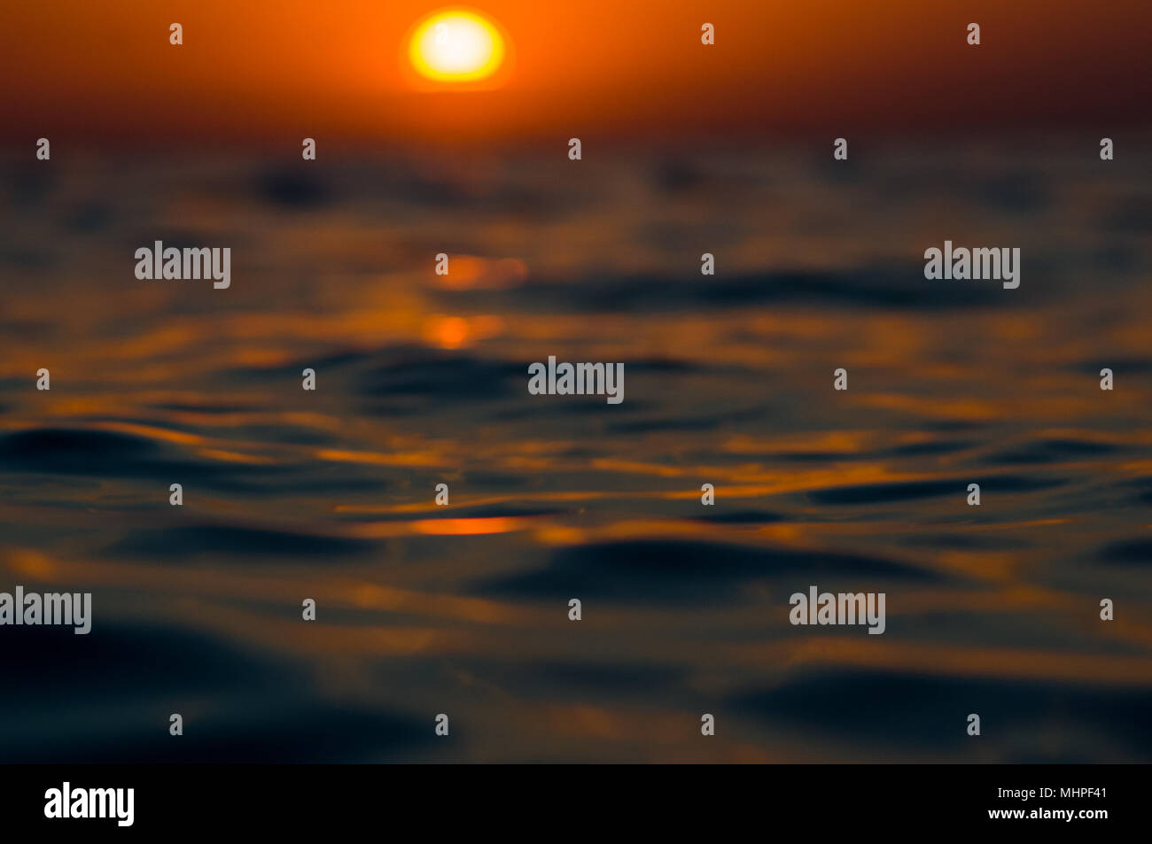 Summer sea sunset, the sun, waves and clouds, beautiful dramatic ...