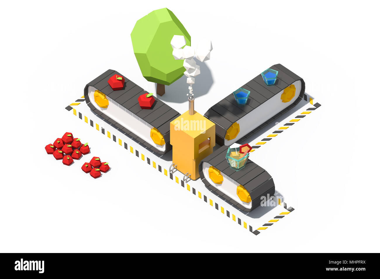 Juice factory production Cut Out Stock Images & Pictures - Alamy