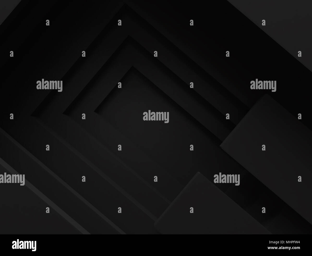 black background abstract pattern paper layer stack 3d render backdrop ...