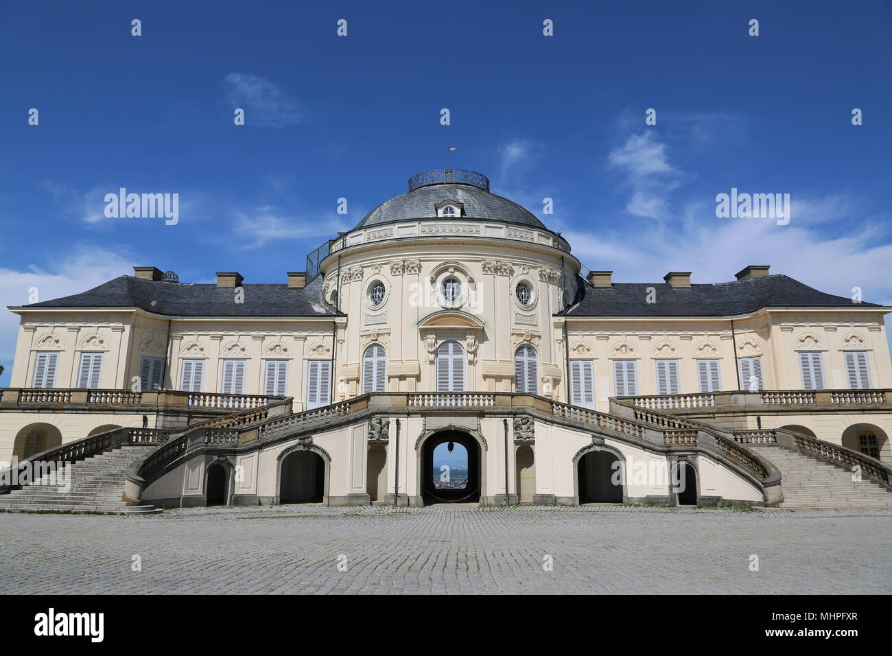 Castle Solitude, Solitude Palace, Stuttgart Germany on a sunny day ...