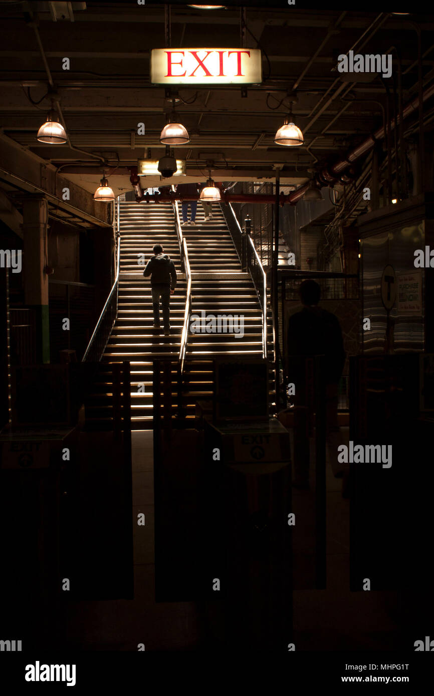 Subway station exit hi-res stock photography and images - Alamy