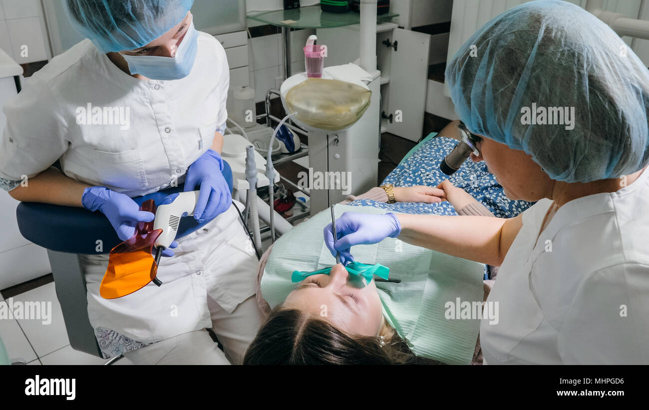 Amalgam fillings woman hi-res stock photography and images - Alamy