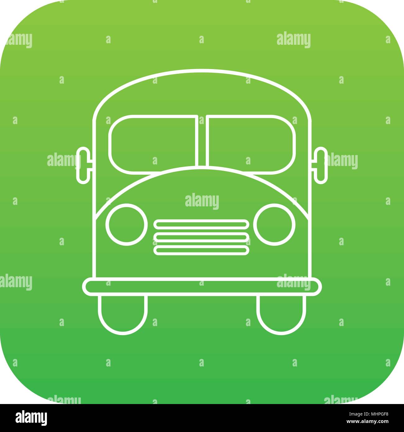 School bus icon green vector Stock Vector Image & Art - Alamy