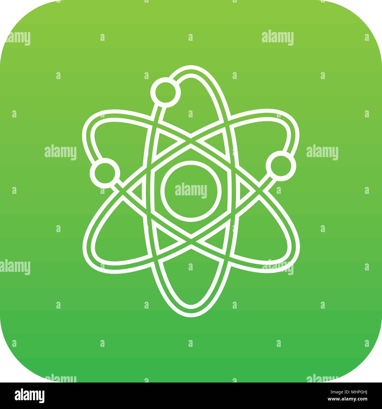 Atom icon green vector Stock Vector Image & Art - Alamy