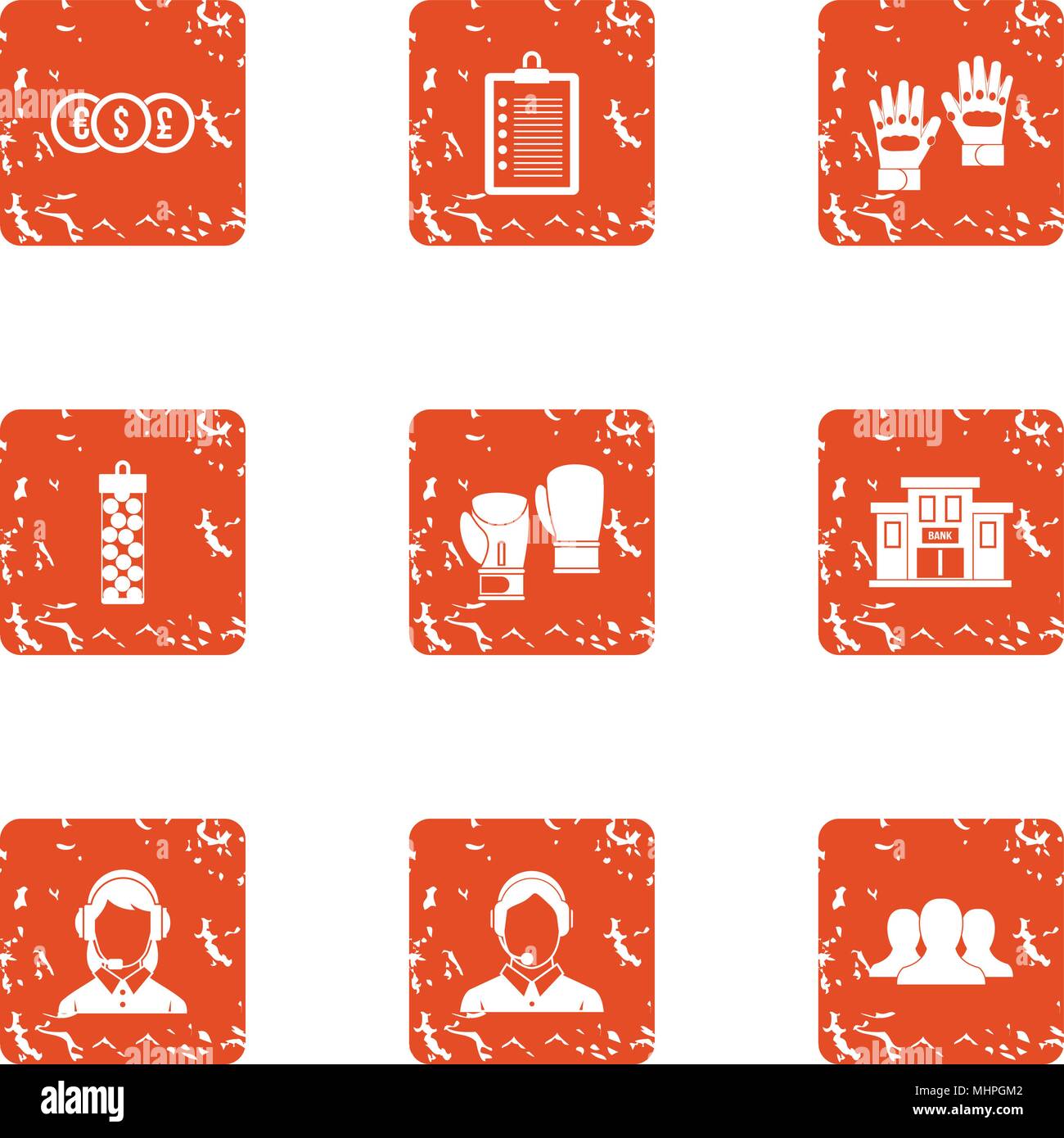Character money icons set, grunge style Stock Vector Image & Art - Alamy