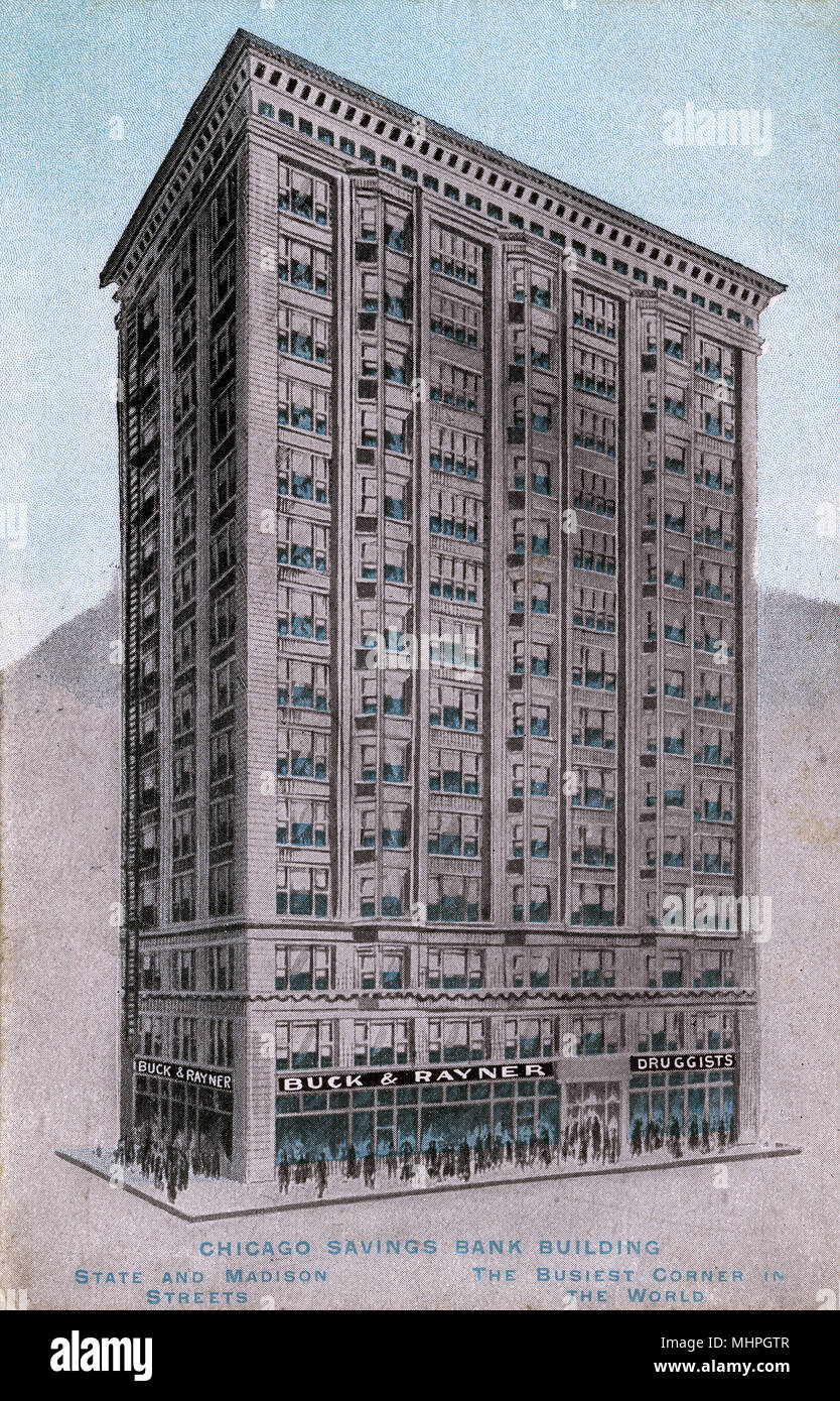 Chicago Savings Bank building, Chicago, Illinois, USA Stock Photo - Alamy