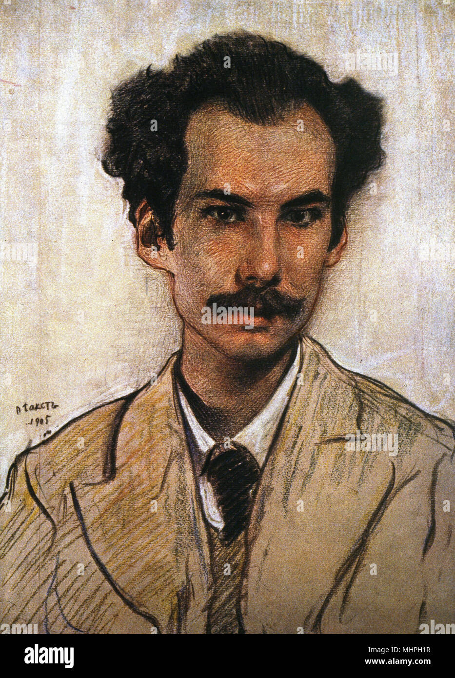 Portrait of Andrei Bely, Russian author, by Leon Bakst Stock Photo - Alamy