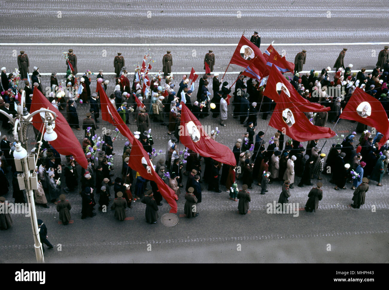 Street scene on May Day, Moscow, USSR Stock Photo - Alamy