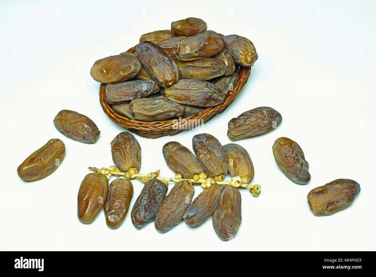 basket of dates and some fruits on their branch Stock Photo - Alamy