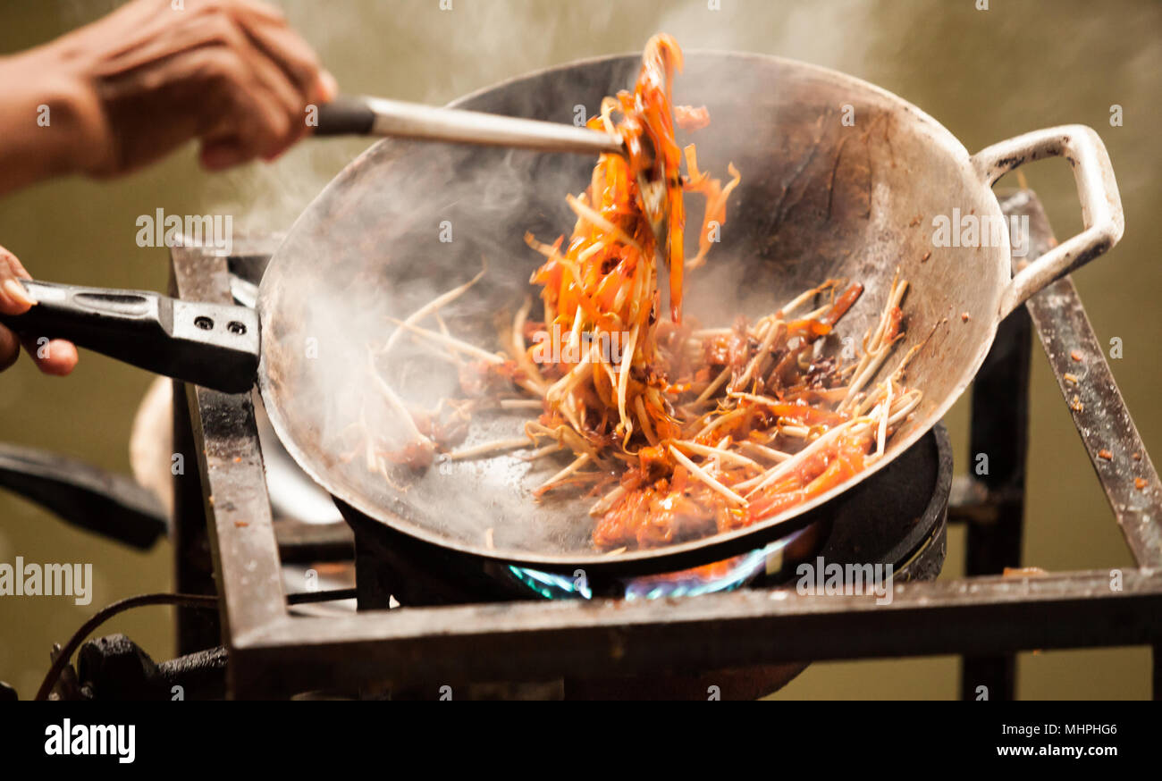 Phad Thai With Seafood And Egg High Resolution Stock Photography and ...