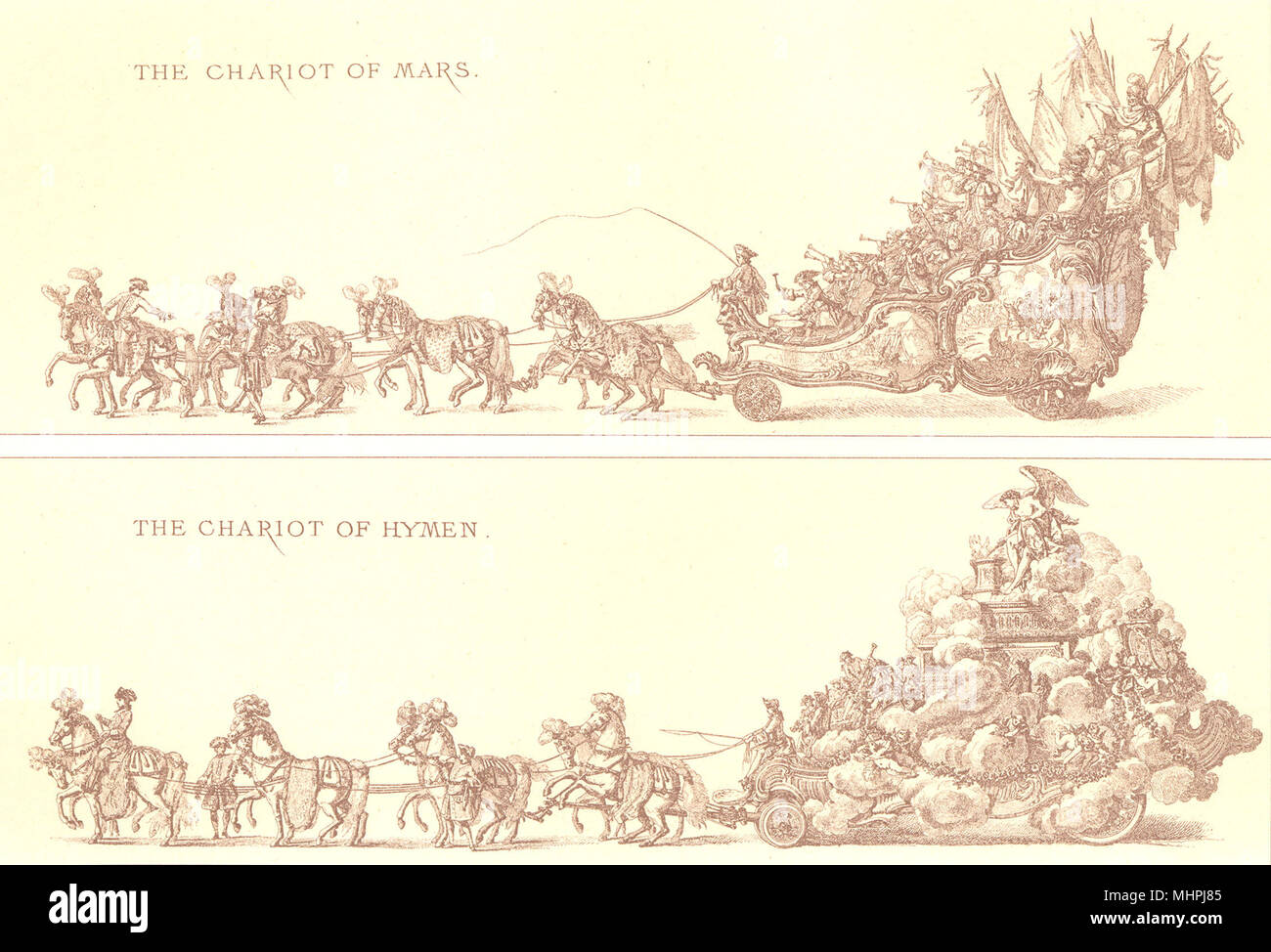 18C FRANCE. The Chariot of Mars; The Chariot of Hymen; State Chariots ...