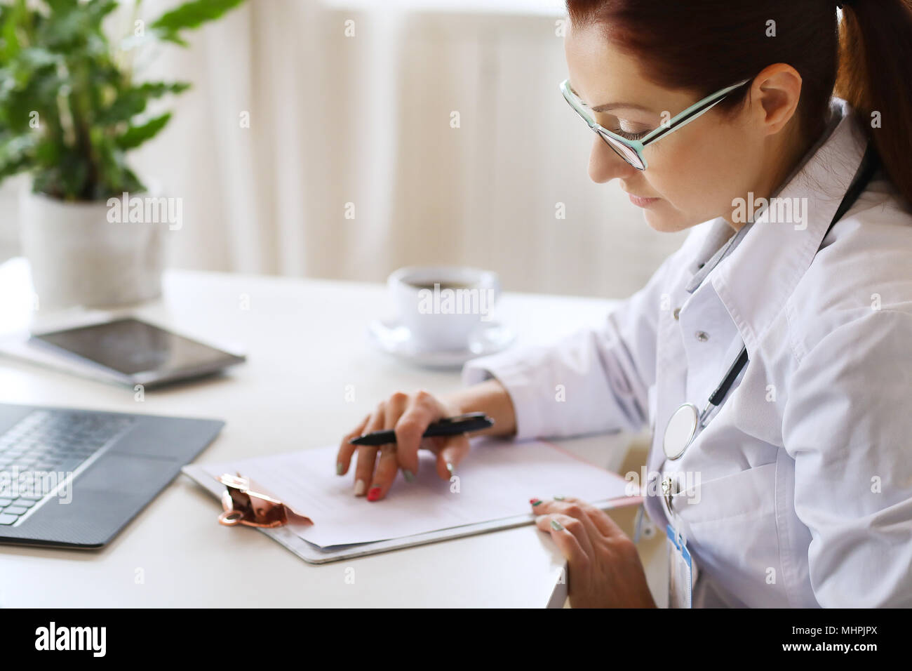 Hospital and medicine. Doctor at work Stock Photo - Alamy