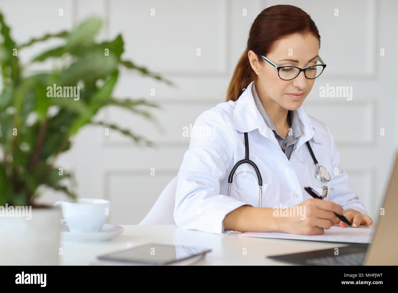 Hospital and medicine. Doctor at work Stock Photo - Alamy