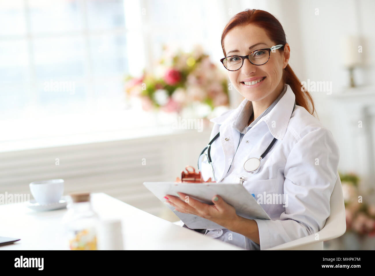 Hospital and medicine. Doctor at work Stock Photo - Alamy