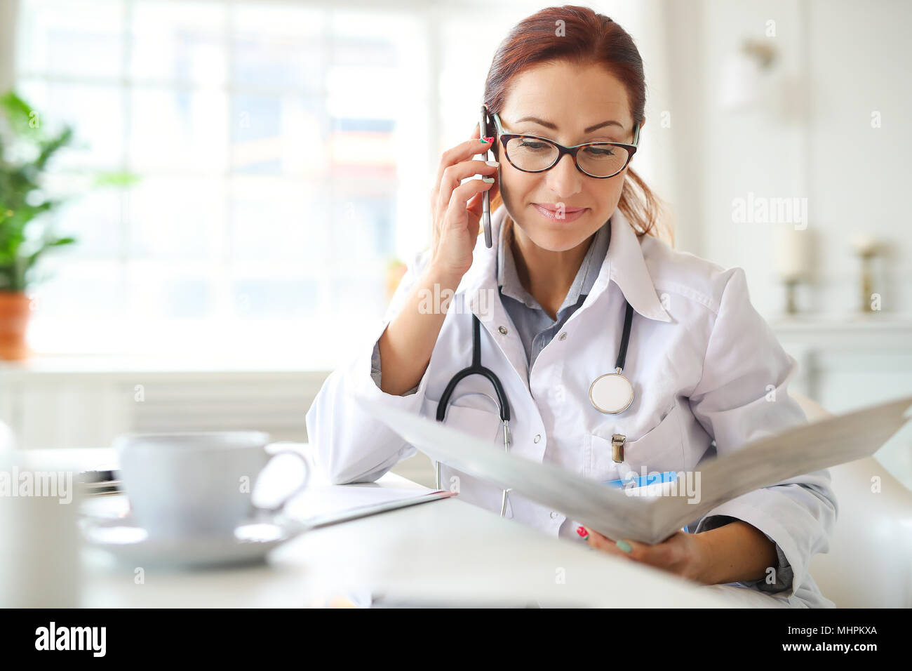 Hospital and medicine. Doctor at work Stock Photo - Alamy