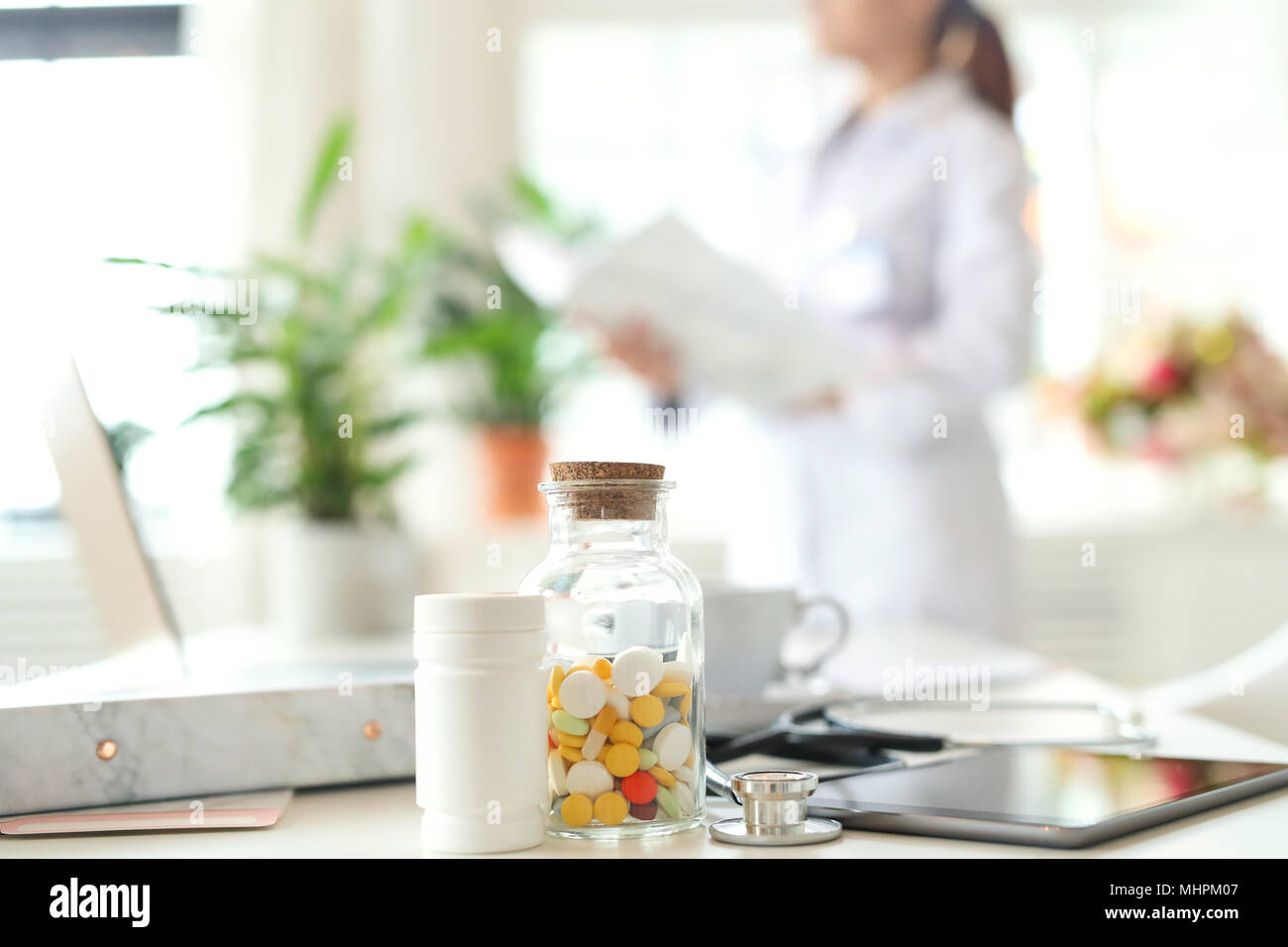 Hospital and medicine. Doctor at work Stock Photo - Alamy