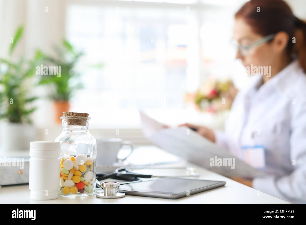Hospital and medicine. Doctor at work Stock Photo - Alamy