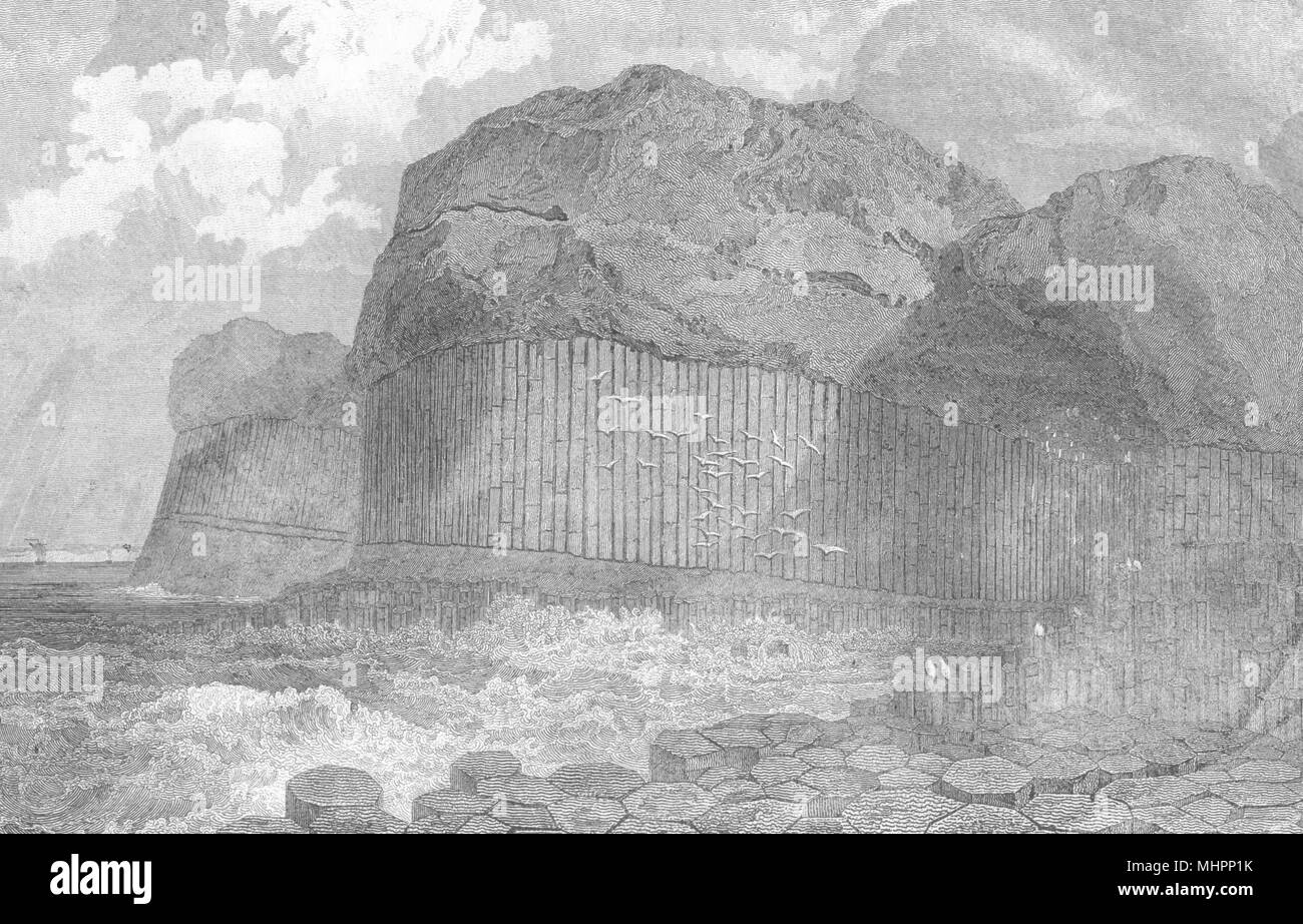 GEOLOGY. Columnar Basalt 1880 old antique vintage print picture Stock ...