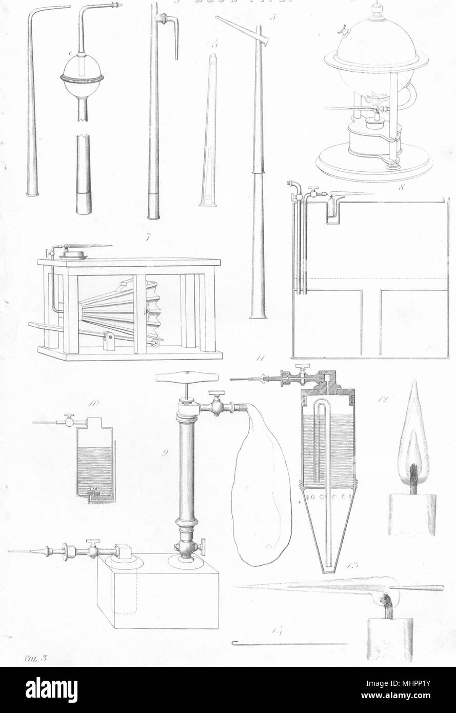 HUNTING. Blow Pipe 1880 old antique vintage print picture Stock Photo ...
