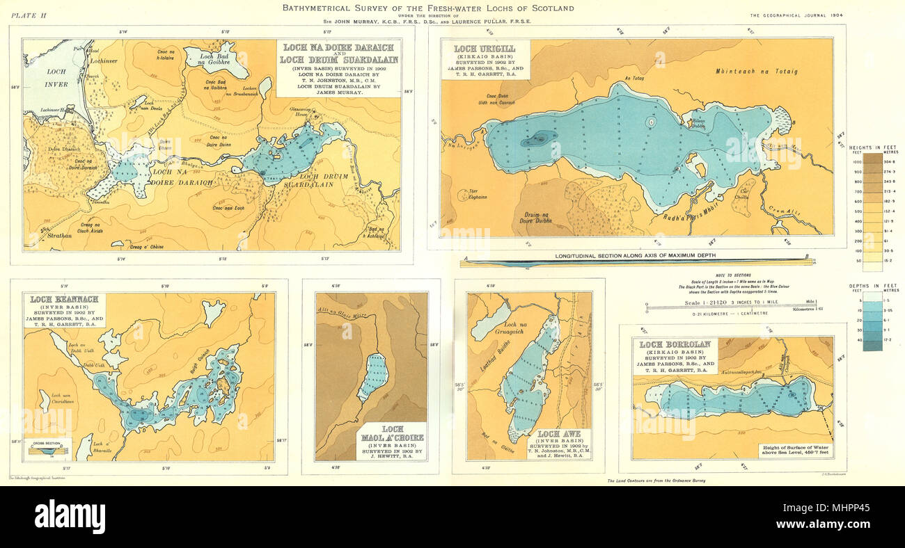Map of scotland scottish lochs hi-res stock photography and images - Alamy