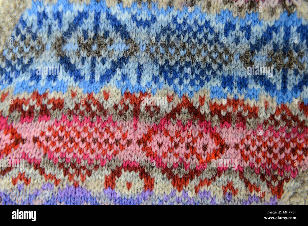 Fair Isle patterns on garments made in Shetland traditionally by the ...