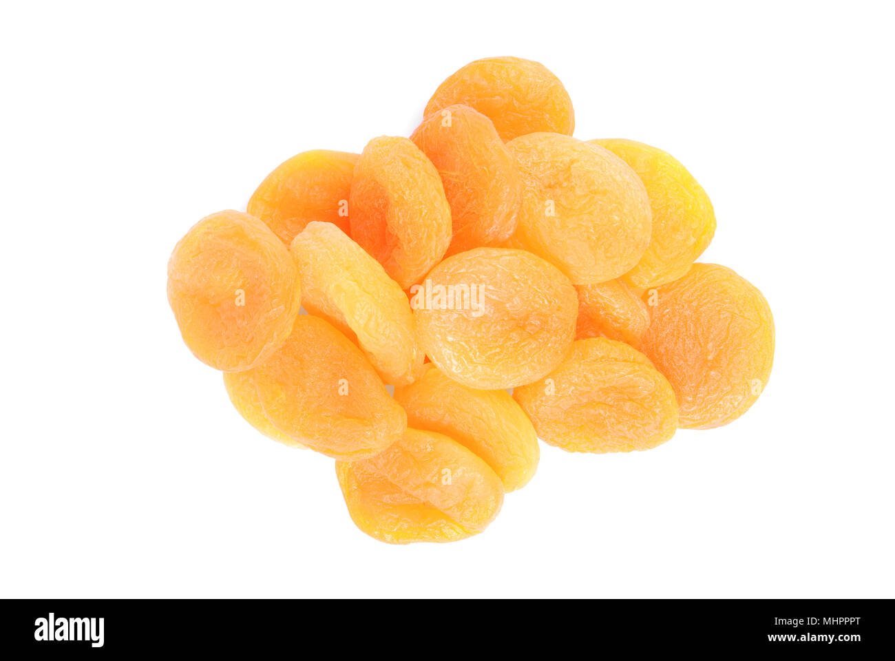 Dried apricot. In high resolution. Isolated on the white background ...