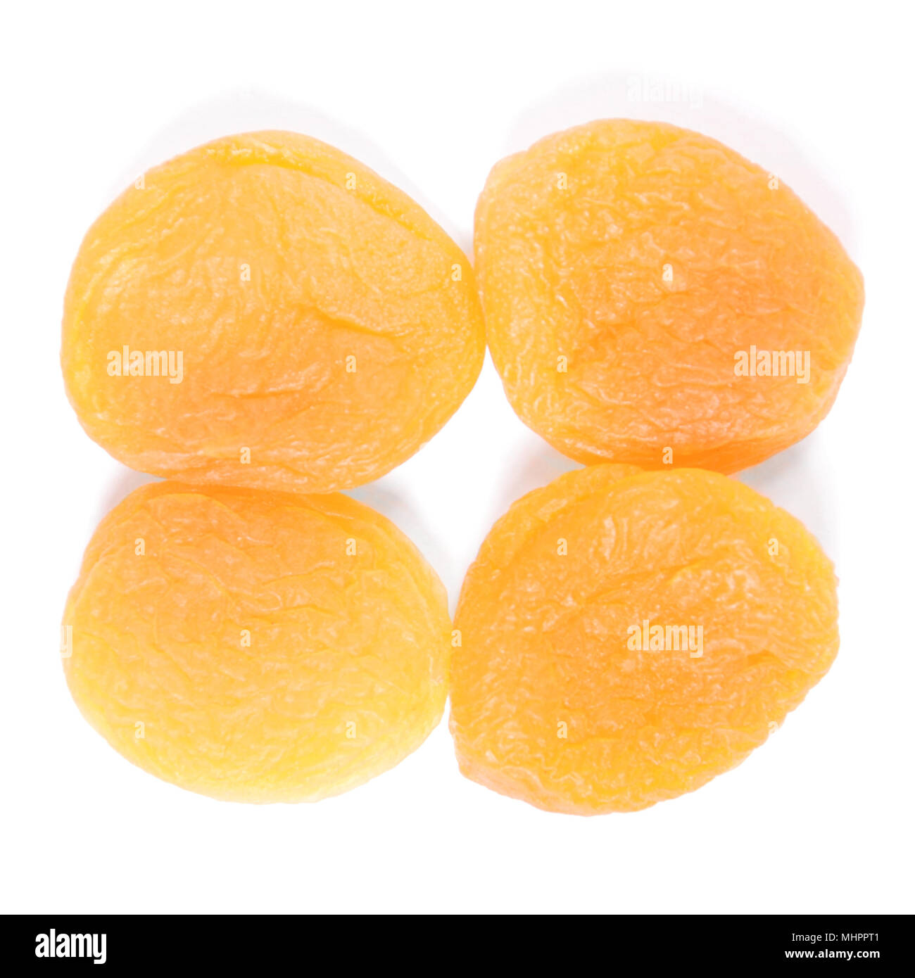 Dried apricot. In high resolution. Isolated on the white background ...