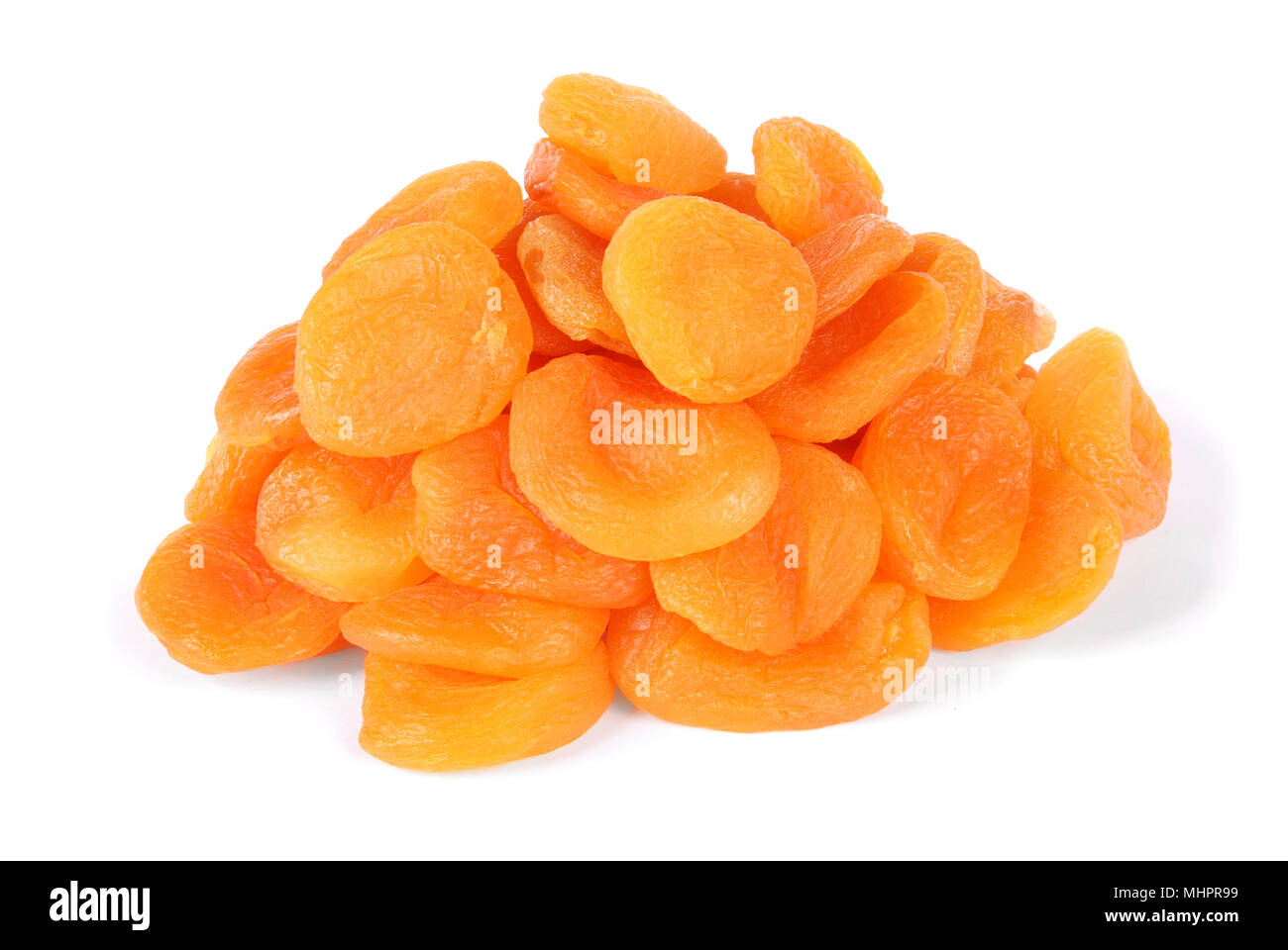 Dried apricot. In high resolution. Isolated on the white background ...