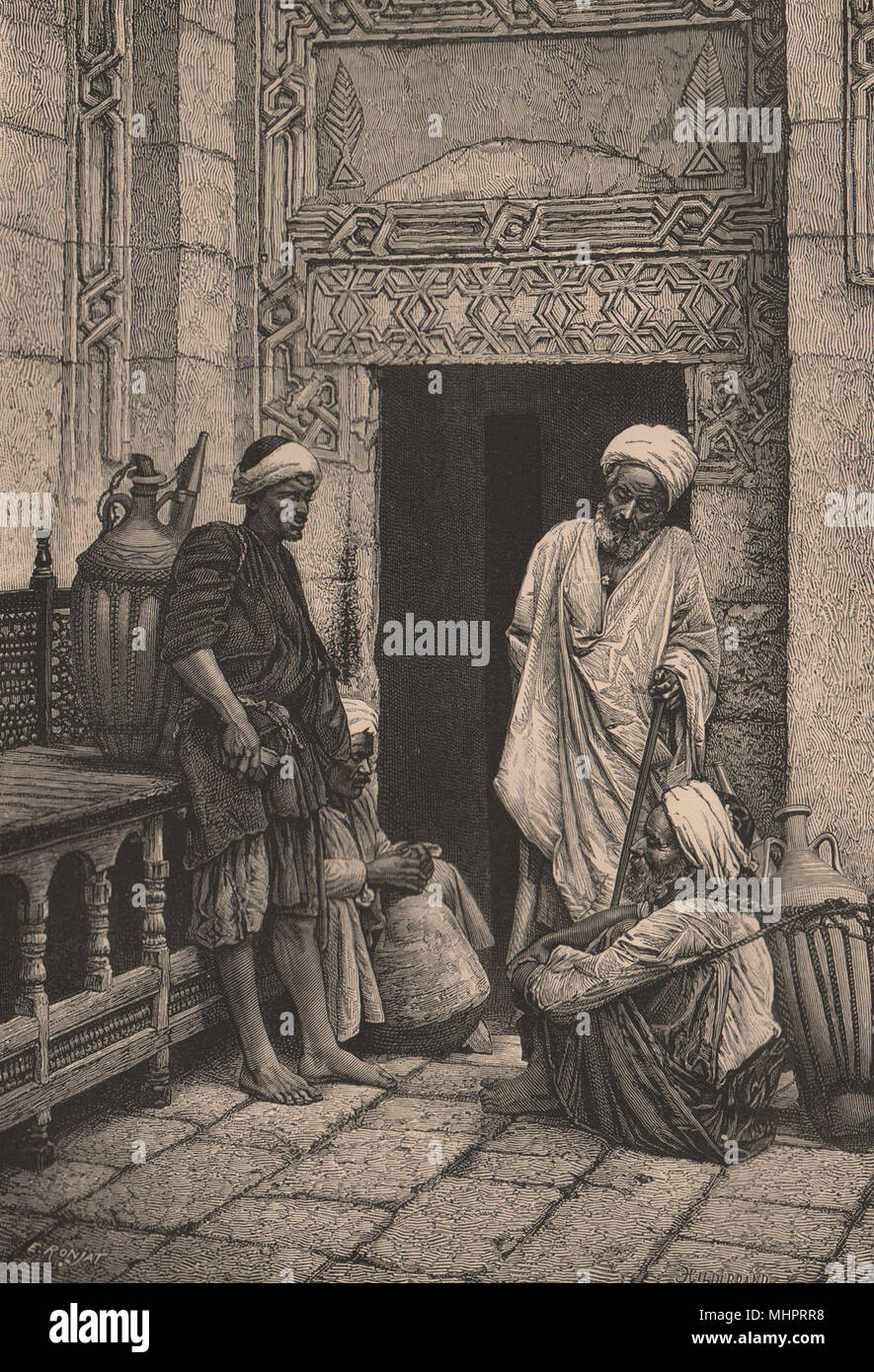 Cairo Arabs. Egypt 1885 old antique vintage print picture Stock Photo ...