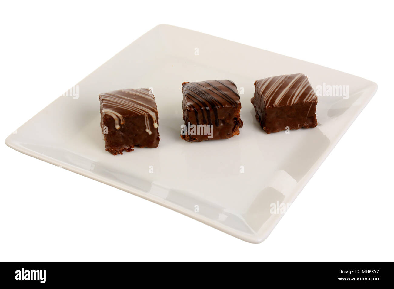 Chocolate cake cube Stock Photo - Alamy