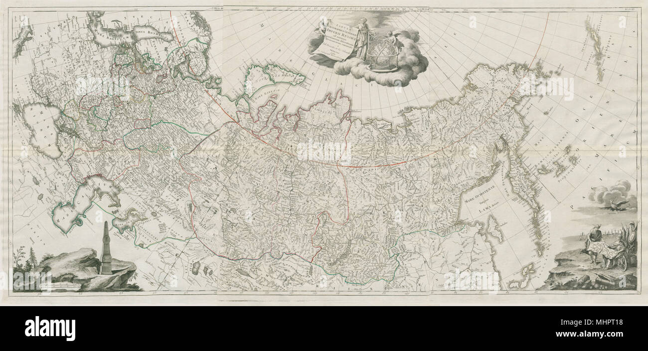 "Tabula Geographica… Imperii Russici" Russia 3 sheets. SANTINI/TRESKOT ...
