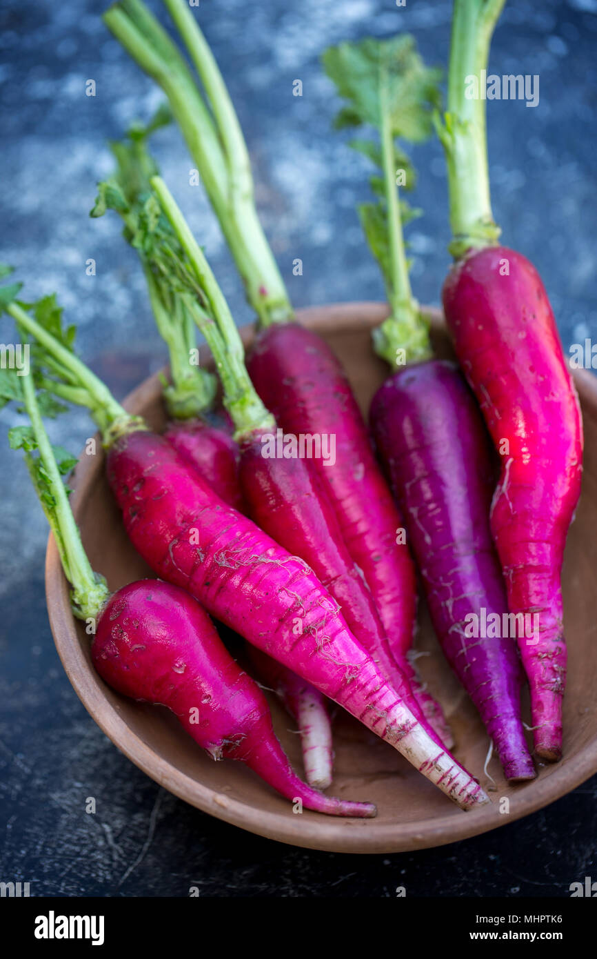 Purple long radish hi-res stock photography and images - Alamy