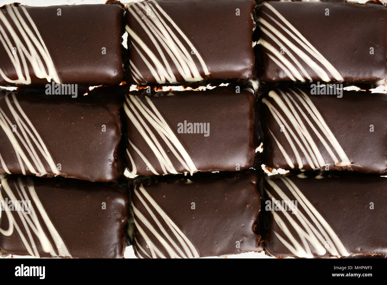 Chocolate cake cube, chocolate bar Stock Photo - Alamy