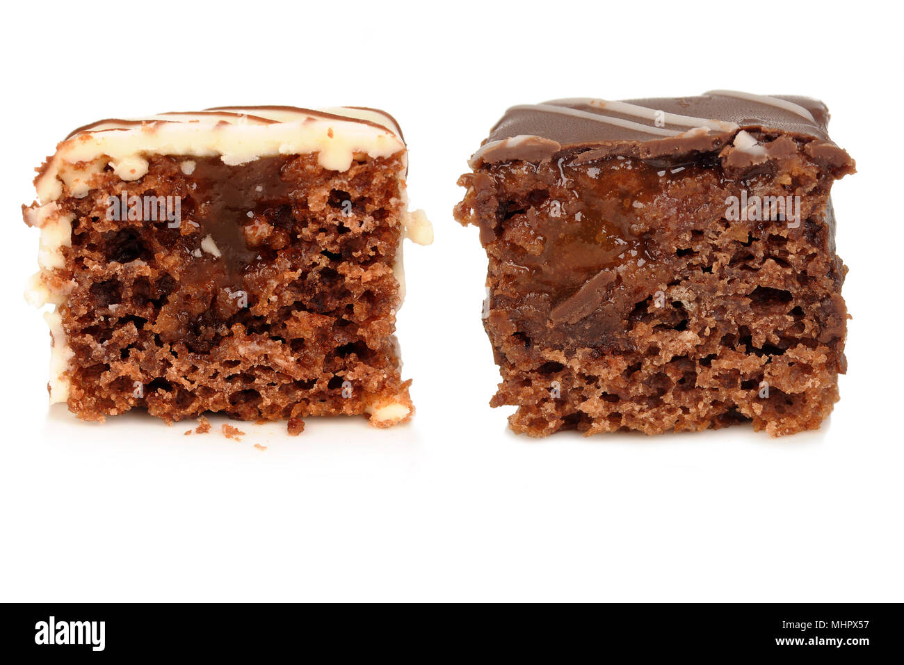 Chocolate cake cube Stock Photo - Alamy